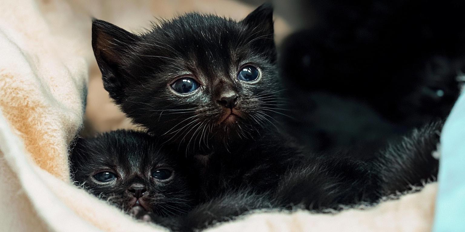 El gatito 'Pantera' rescatado encuentra una familia inesperada y una ...