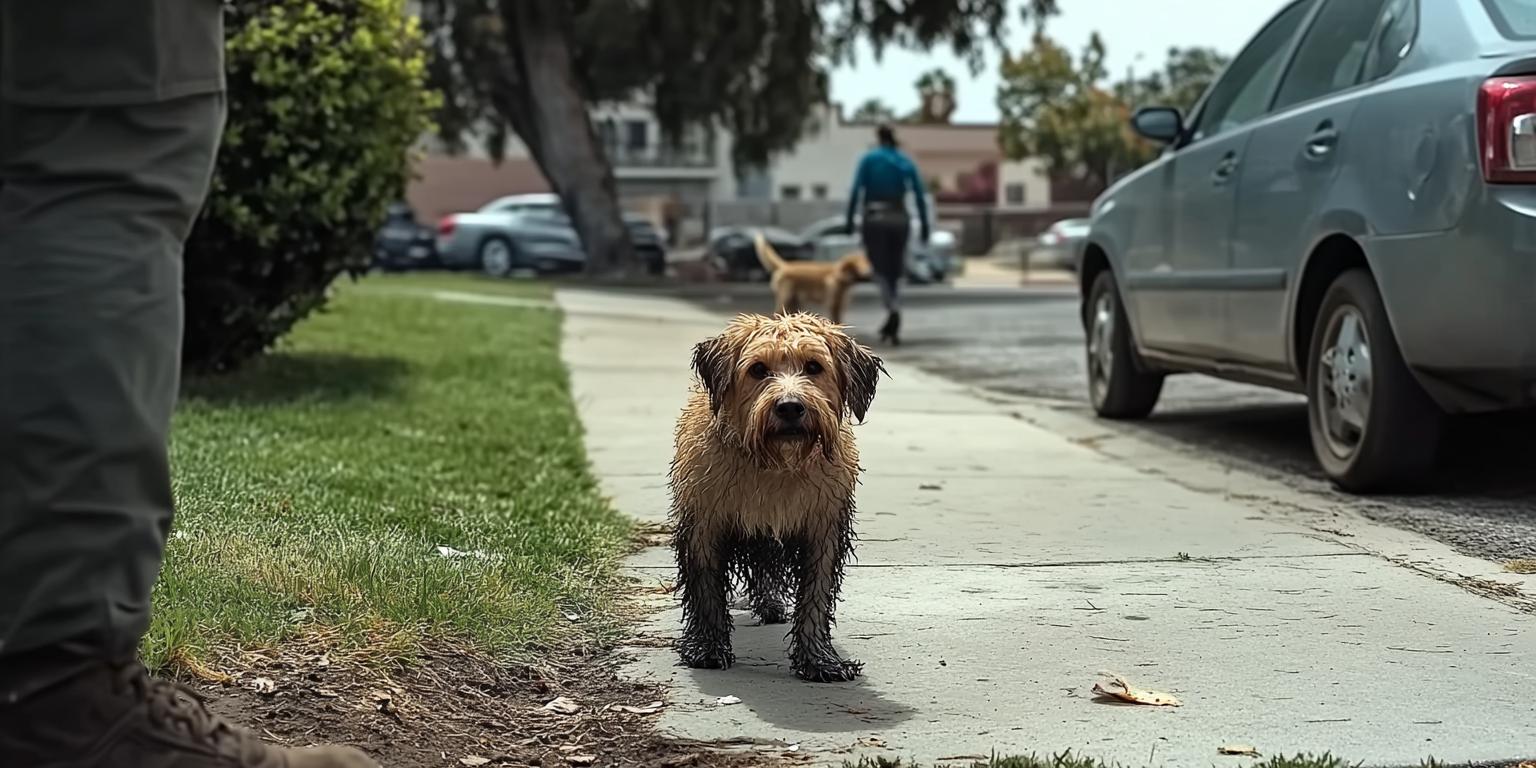 El viaje de un perro aterrorizado desde las calles hacia la seguridad